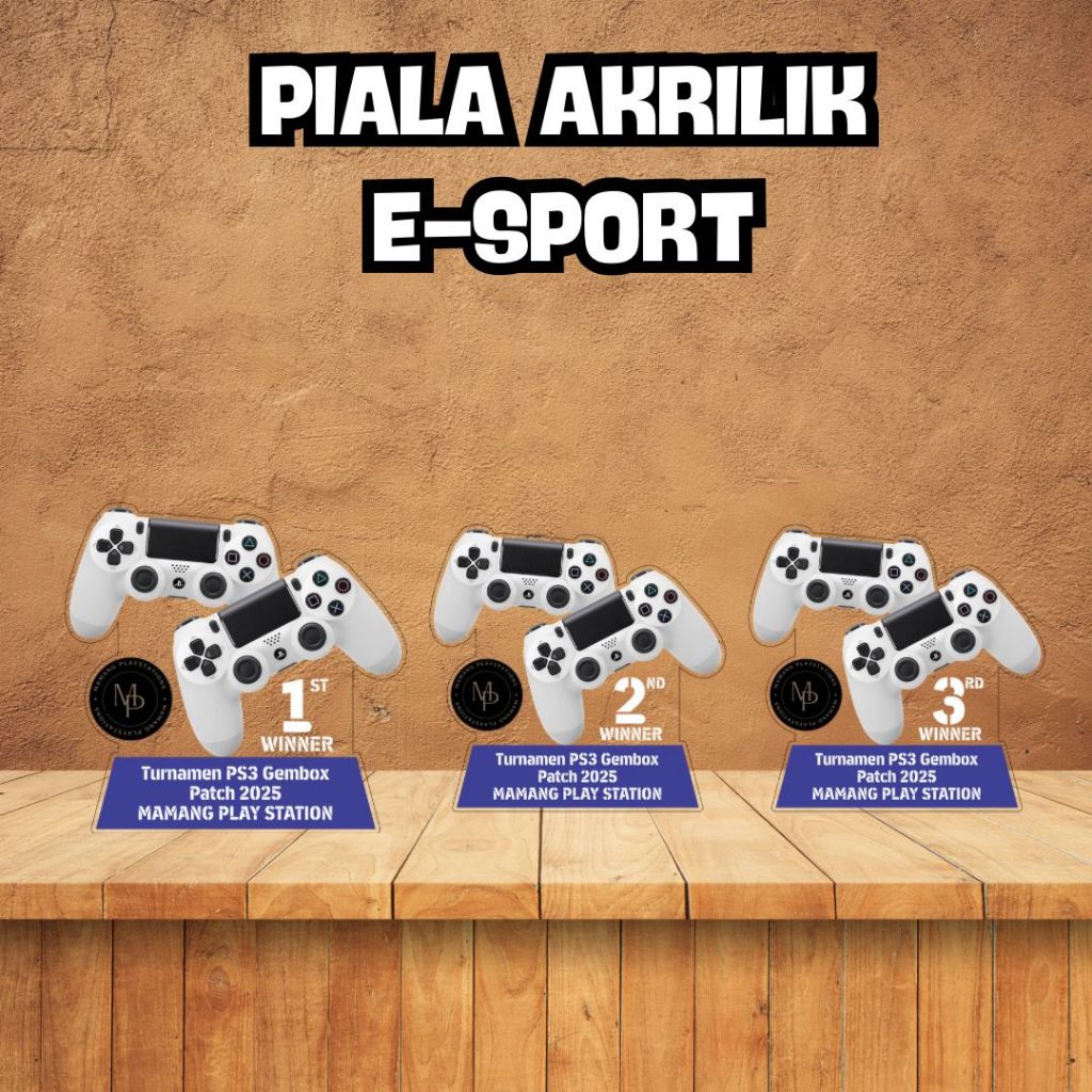 Jual Plakat Stick PS PIALA STICK PS Plakat Gaming Akrilik Piala E sport ...