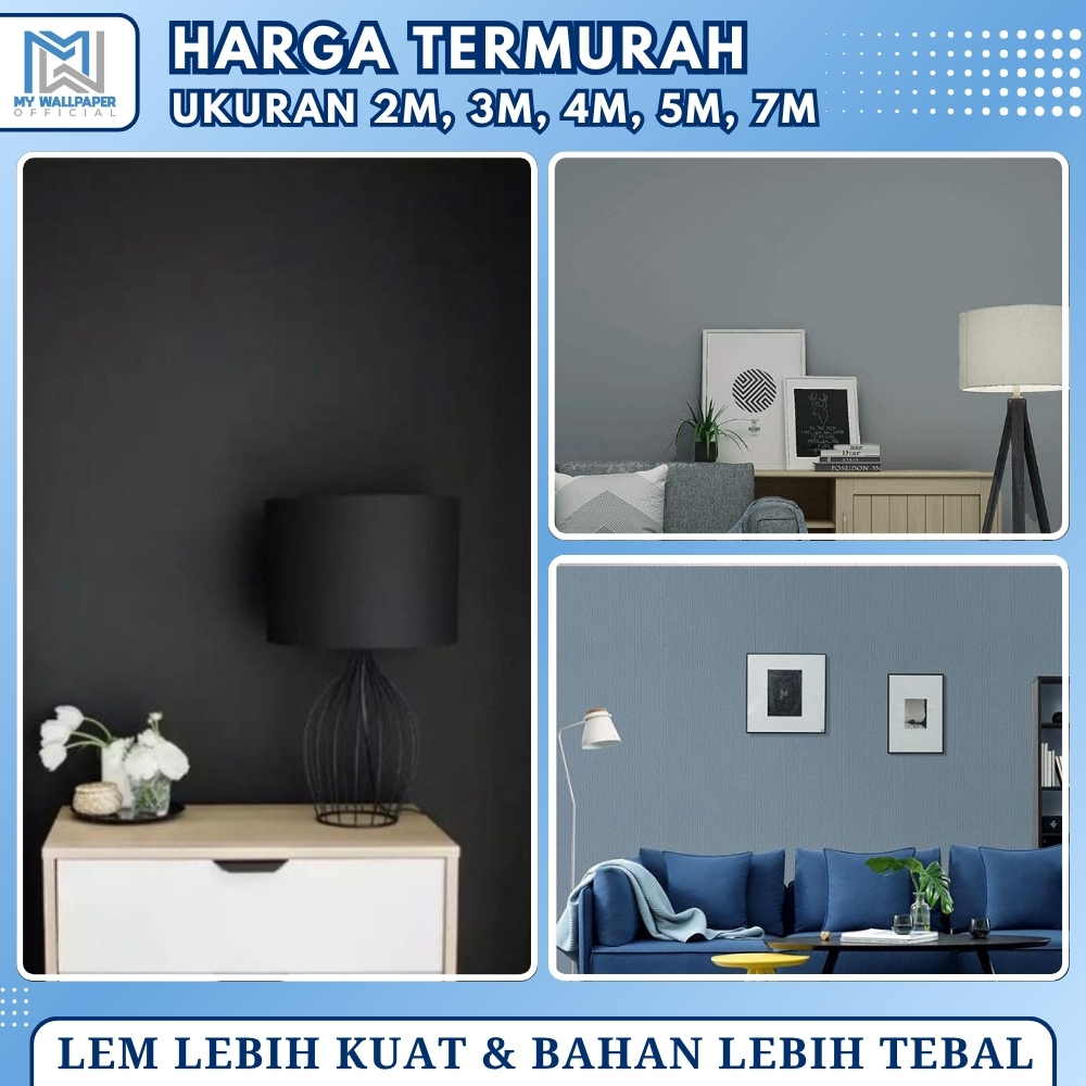Jual Wallpaper Dinding Hitam Polos Wallpaper Dinding Kamar Tidur Hitam ...