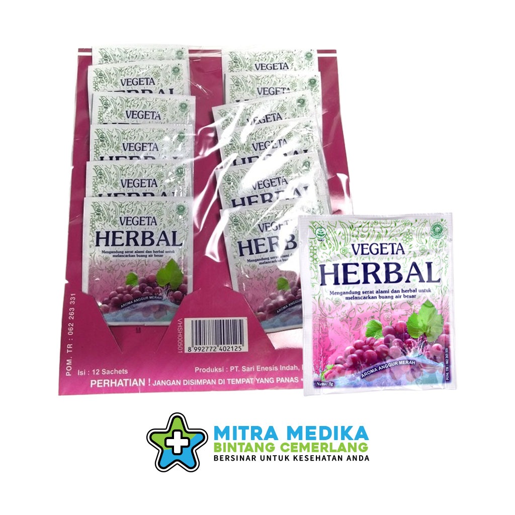 Jual VEGETA HERBAL MINUMAN HERBAL UNTUK MELANCARKAN BAB (1 RENTENG@12 ...