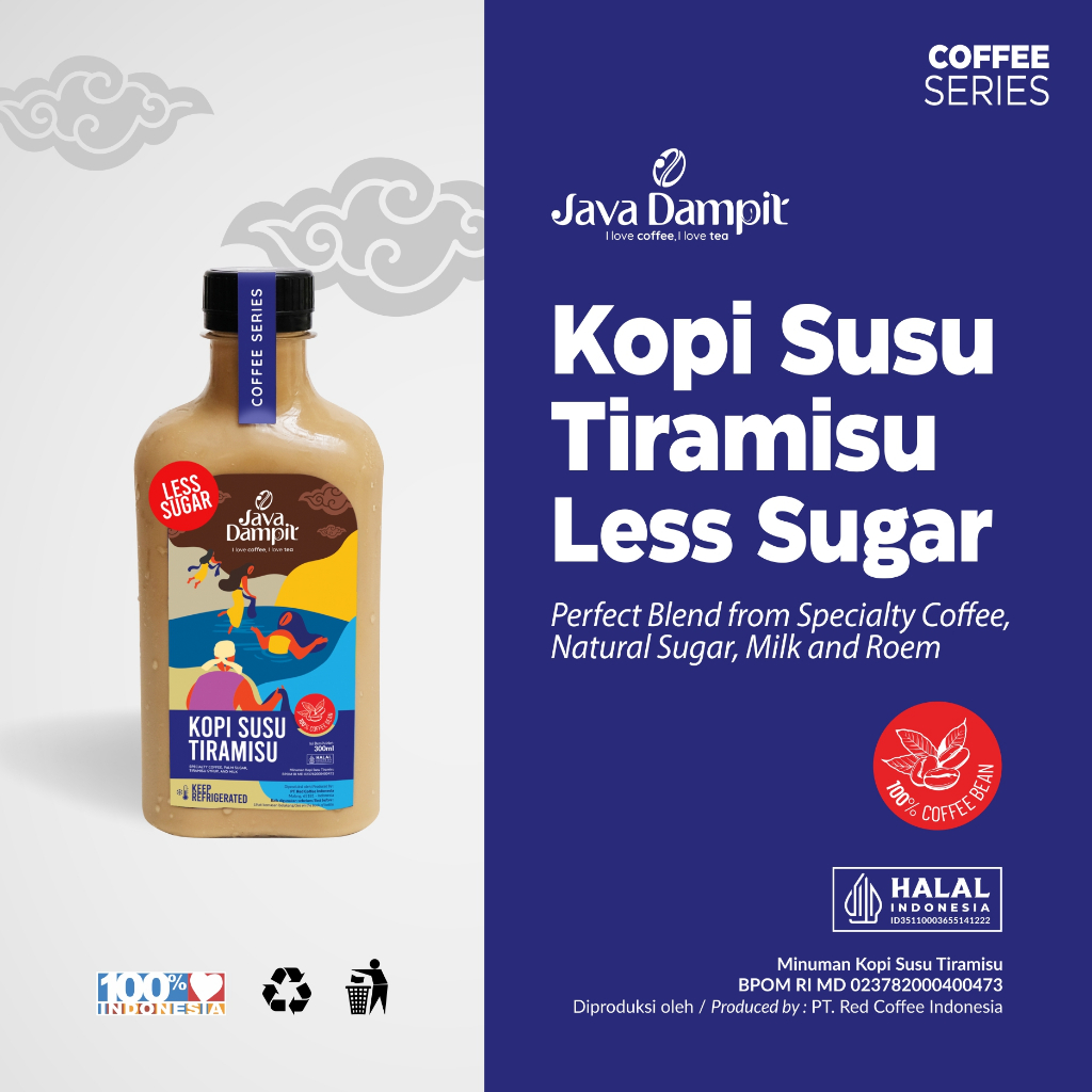 Jual KOPI SUSU TIRAMISU LESS SUGAR READY TO DRINK SIAP MINUM KEMASAN ...