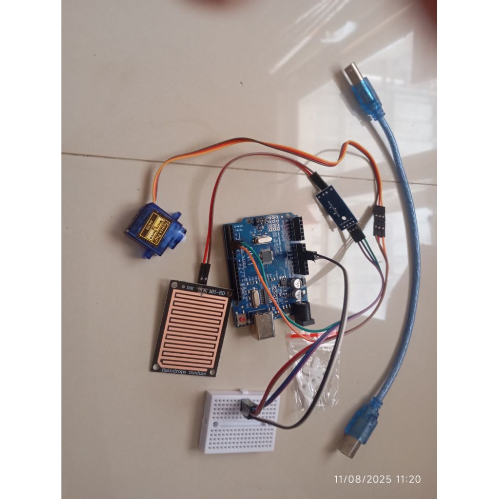 Jual prototipe sistem jemuran otomatis menggunakan sensor hujan Arduino ...
