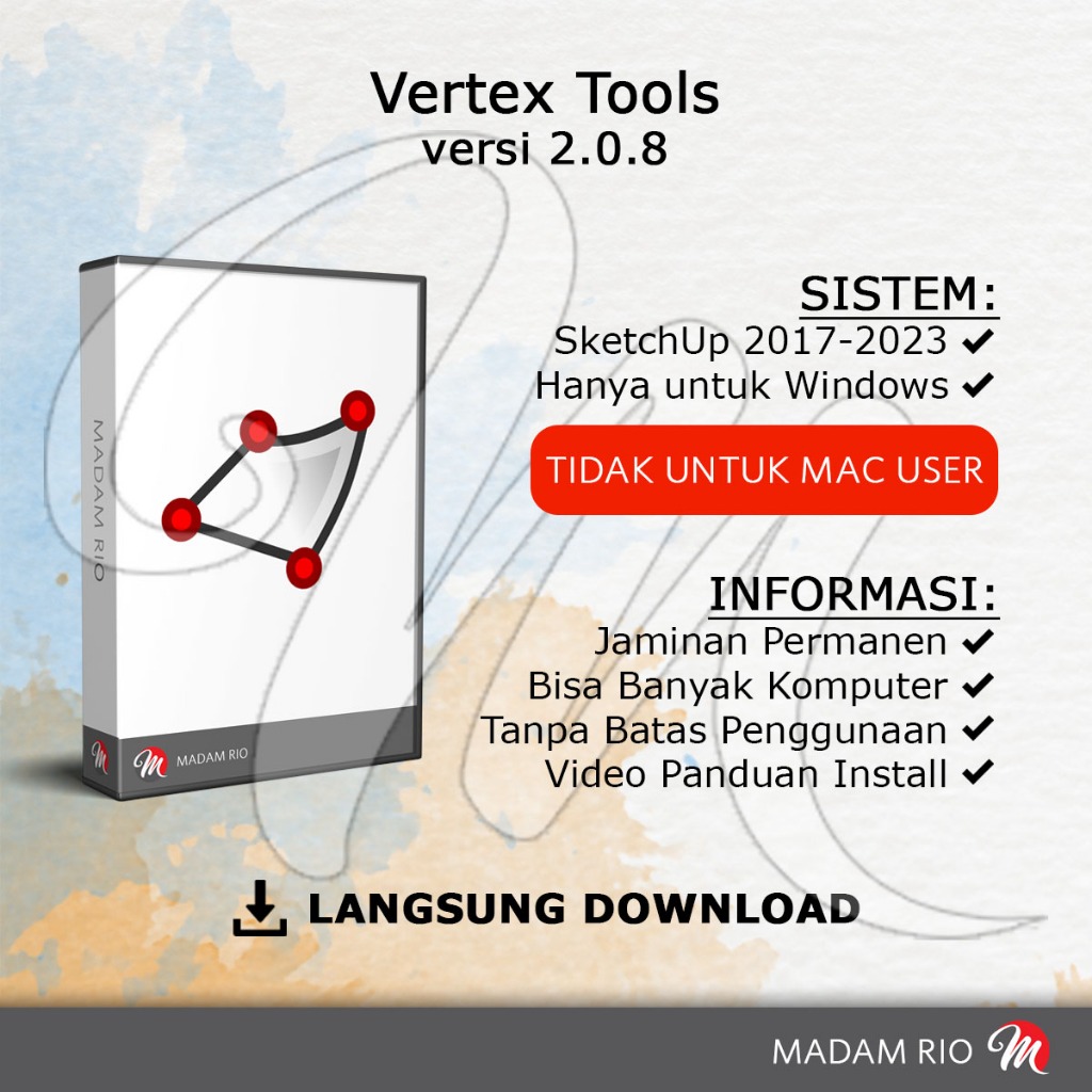 Jual Vertex Tools Plugin SketchUp Tanpa Batas Penggunaan | Shopee Indonesia