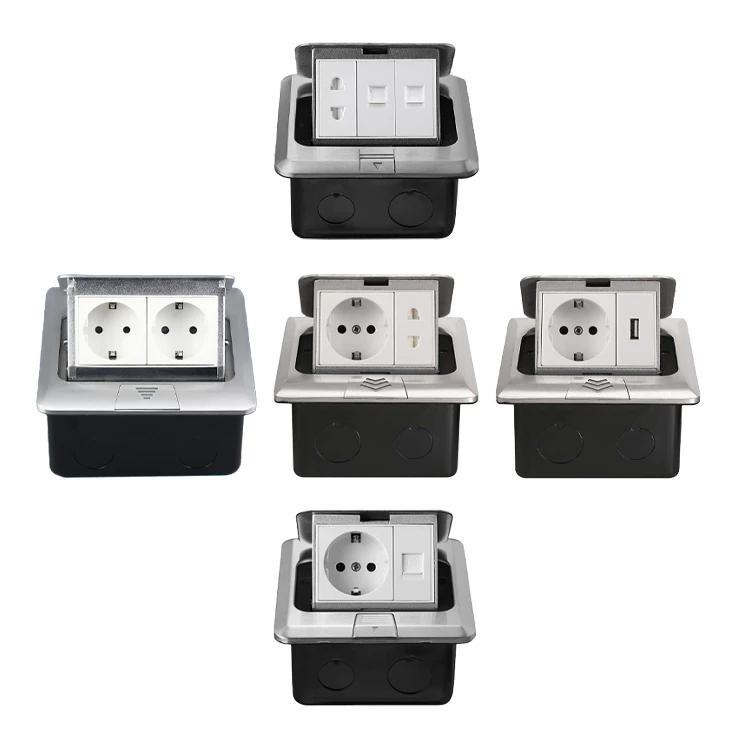 Jual Stop Kontak Lantai 3 Modul Flip Up Stopkontak ARDE EU + 2PIN Slow ...