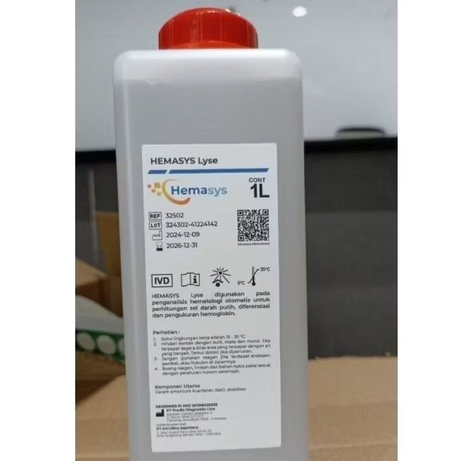 Jual Reagent Hematologi Hemasys Lyse 1 Liter Untuk Rayto dan micros ...