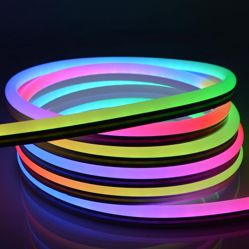 Jual Lampu LED Neon Flex 2835 RGB 4 Pin AC 220V @100m HITATO | 4 Jalur ...