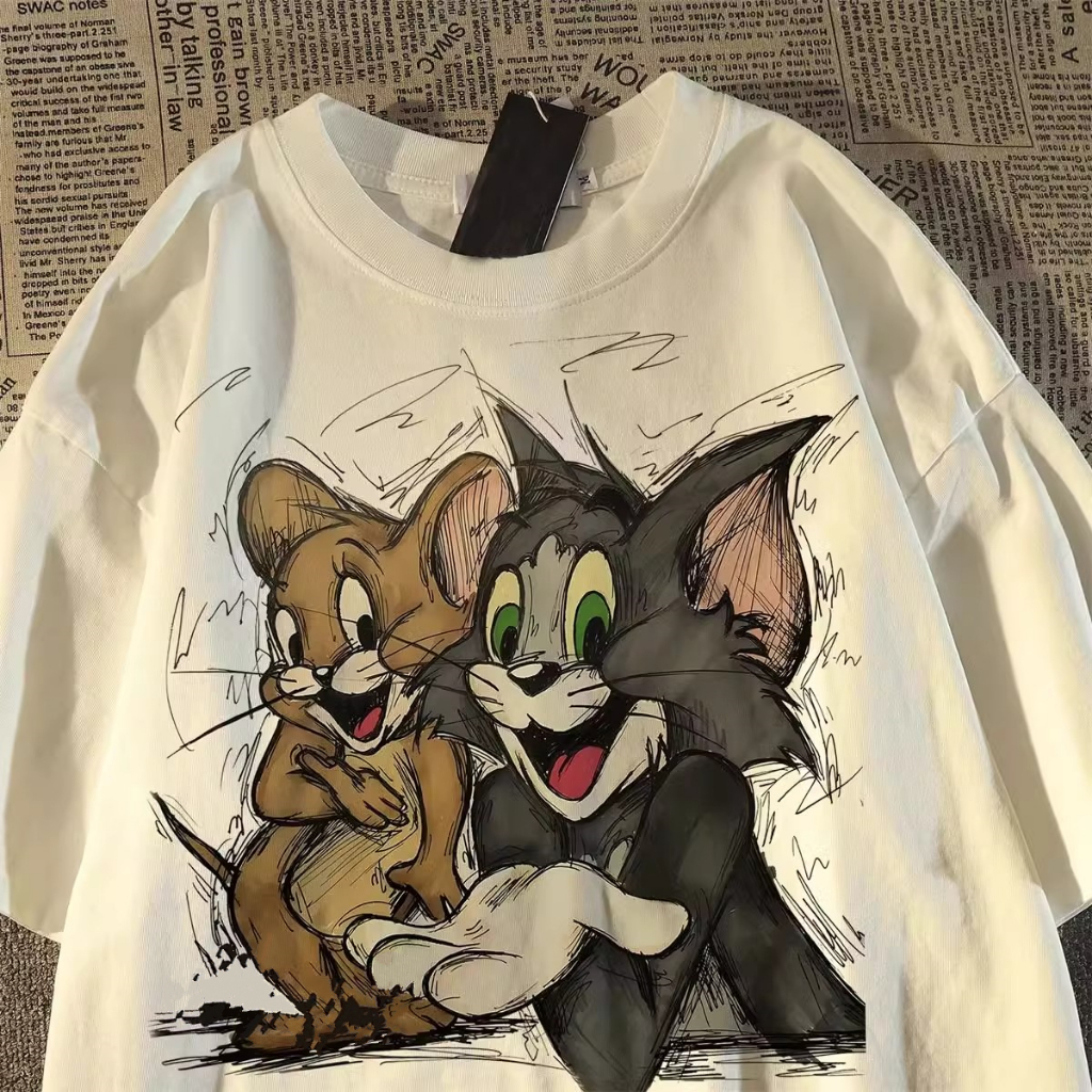 Jual 【Gratis Ongkir】Kaos T Couple Tom & Jerry Kartun, Trendy Retro ...