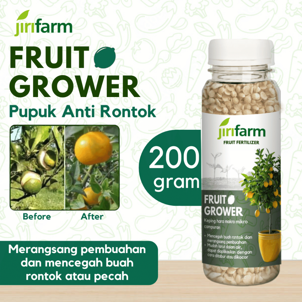 Jual JIRIFARM - Pupuk Pelebat Buah Fruit Grower 200 gram Pencegah Buah ...