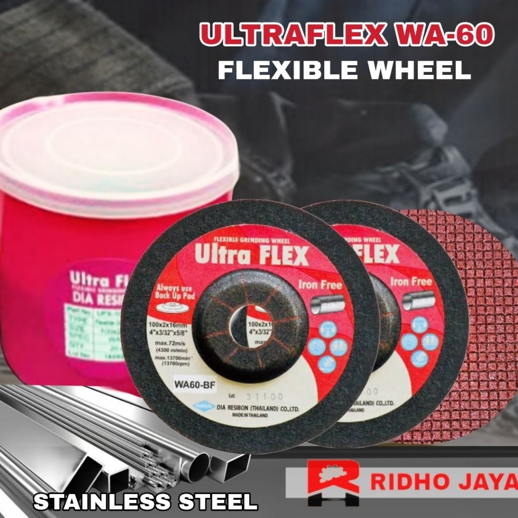Jual 1Dus 20Pcs Batu Gerinda Flexible Ultraflex WA60 4" Inch Original ...