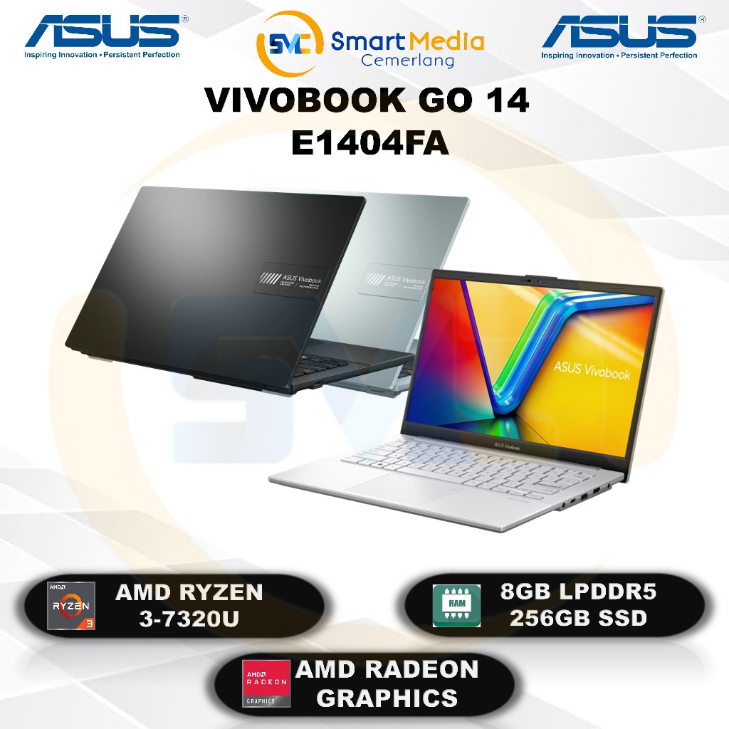 Jual ASUS Vivobook Go 14 E1404FA - Ryzen 3-7320U - 8GB - 256GB - 14 ...