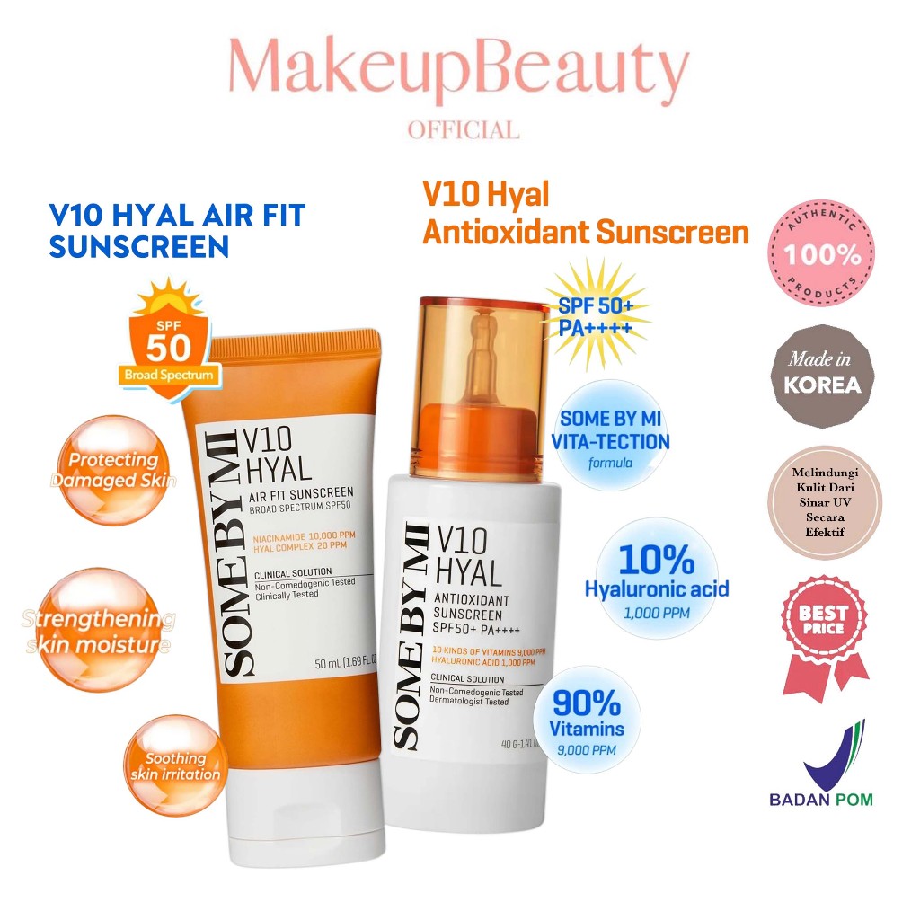 Jual SOMEBYMI V10 Hyal AIR FIT Sunscreen - 50ml | Antioxidant Sunscreen ...