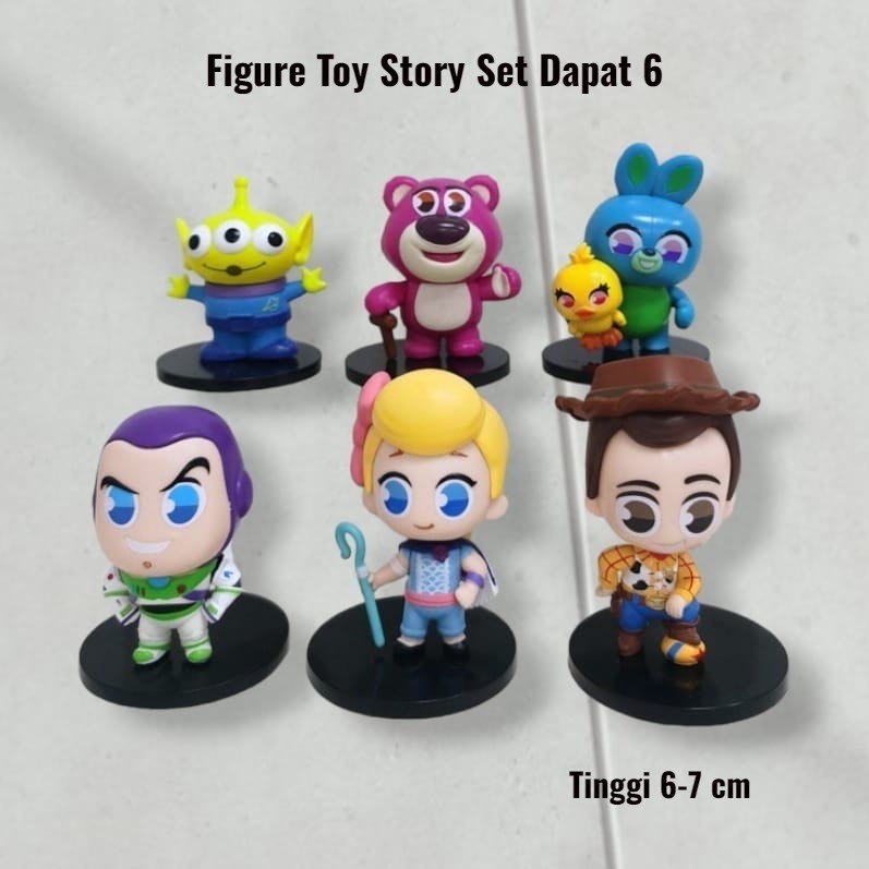 Jual Action Figure Toy Story and Friends Set isi 6pcs/Miniatur Pajangan ...
