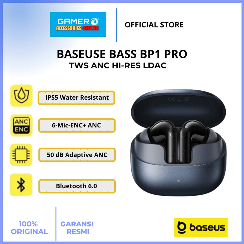 Jual Baseus BP1 Pro TWS ANC Hi-Res True Wireless Earbud Earphone ...