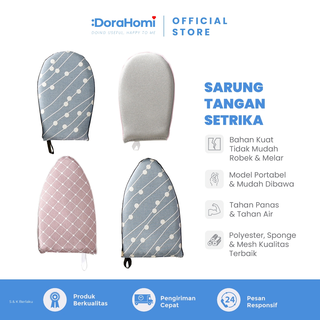 Jual DoraHomi Sarung Tangan Setrika Uap Gengam Alas Setrikaan Cepat ...