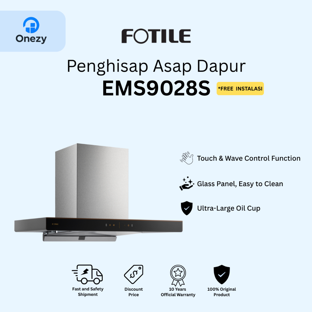 Jual FOTILE Cooker Hood / Penghisap Asap Dapur EMS9028S – Touch and ...