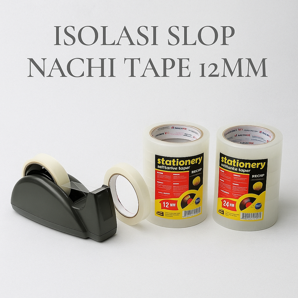 Jual ISOLASI NACHI TAPE 12MM Lakban Solasi Bening Selotip 1/2 Inchi ...