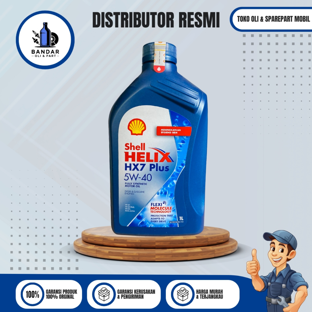 Jual OLI MESIN SHELL HELIX HX7 PLUS 10W-40 1 LITER - API SP/SN/SN PLUS ...