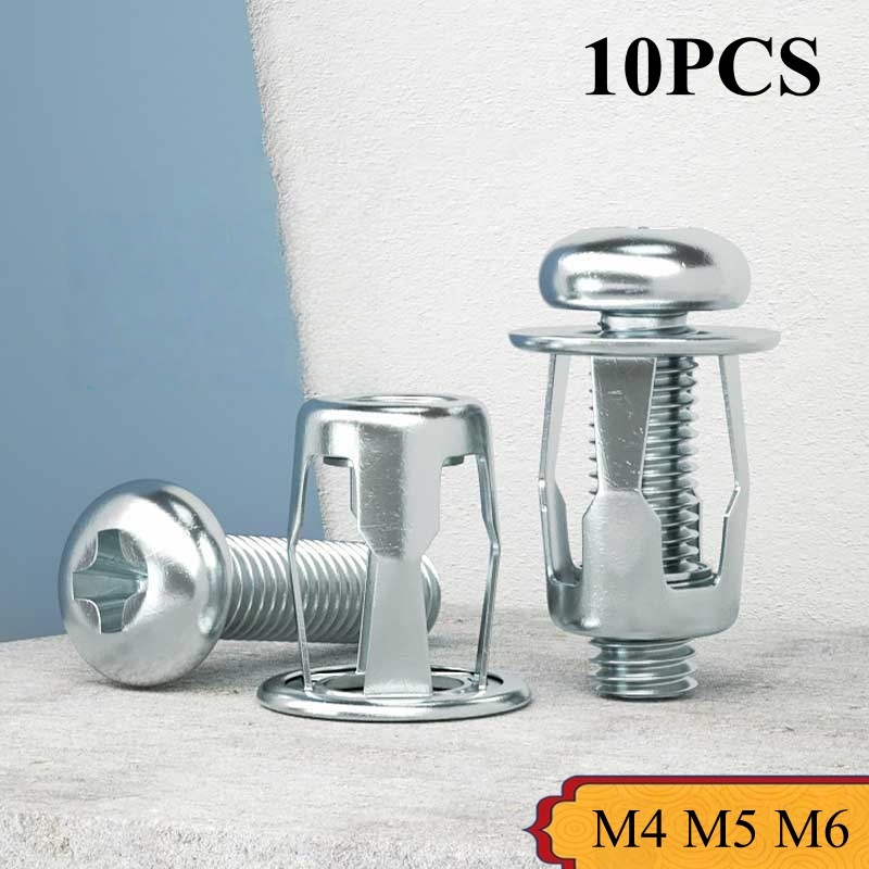 Jual 10PCS Baut Jack Nut Rivet Plat Metal Mur Baut Drat Sekrup Fisher ...