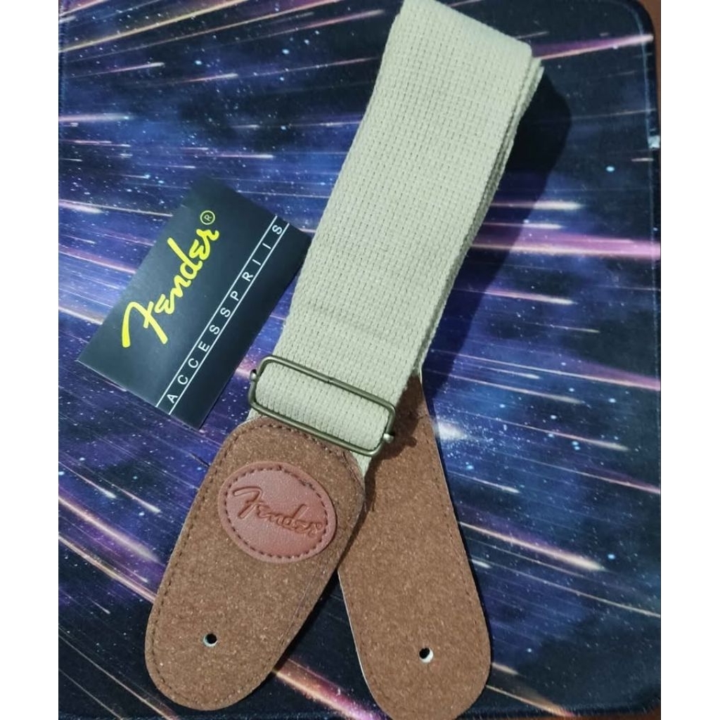 Jual Fender Strap Gitar Cream Aksesoris Musik Universal Cocok Untuk ...