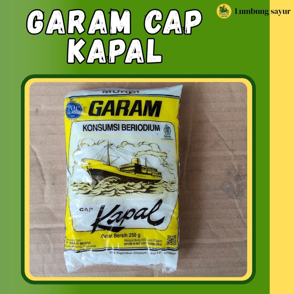 Jual Garam Cap Kapal Beryodium 250g- 1 Pack/ball (20 PCs) – Garam Dapur ...