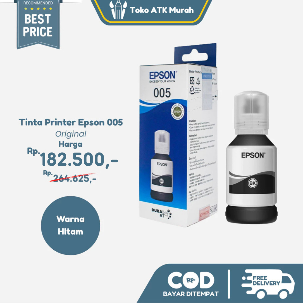 Jual Tinta Epson 005 Black / Hitam Original T0-3Q100 – Hasil Cetak ...