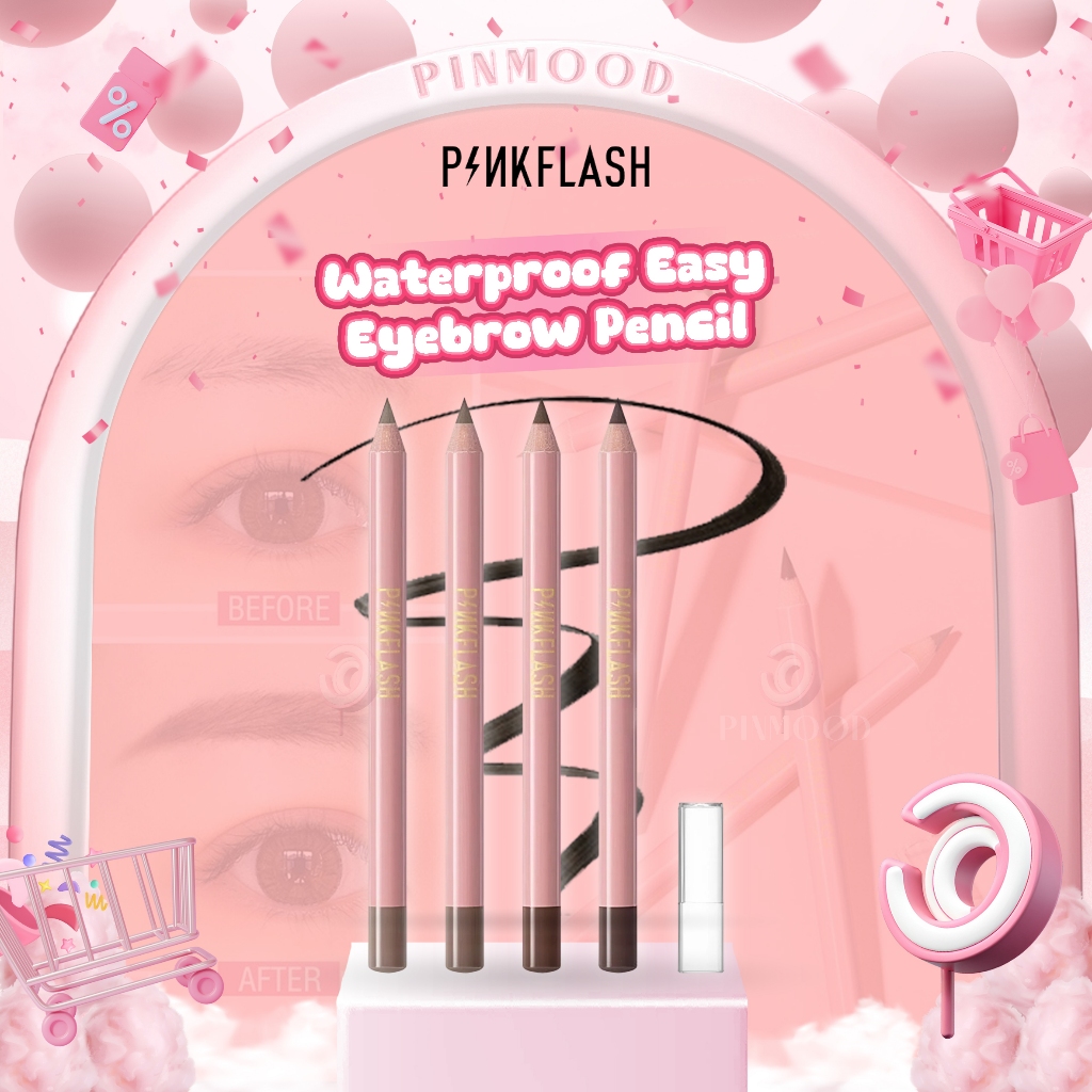 Jual PINKFLASH - WATERPROOF EASY EYEBROW PENCIL ( PF-E02 ) - OhMyEmoji ...