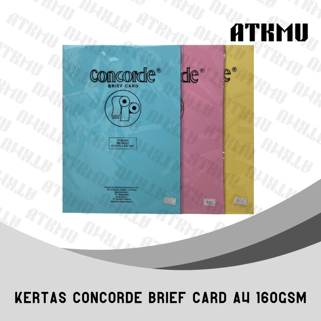 Jual Kertas Concorde A4 160gr / Concorde 160 Gram Isi 10 Lembar ...