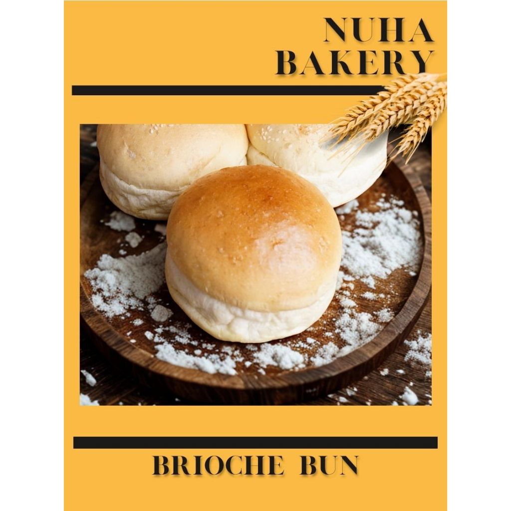 Jual Roti Brioche Bun 10 cm 85 Gram , Roti Bun Dengan Glaze / Pengkilap ...