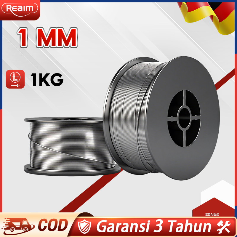 Jual REAIM Kawat las mig 1mm 1kg Kawat Las Flux Cored Gasless 0.8 mm 1 kg Welding Core Tanpa Gas ...
