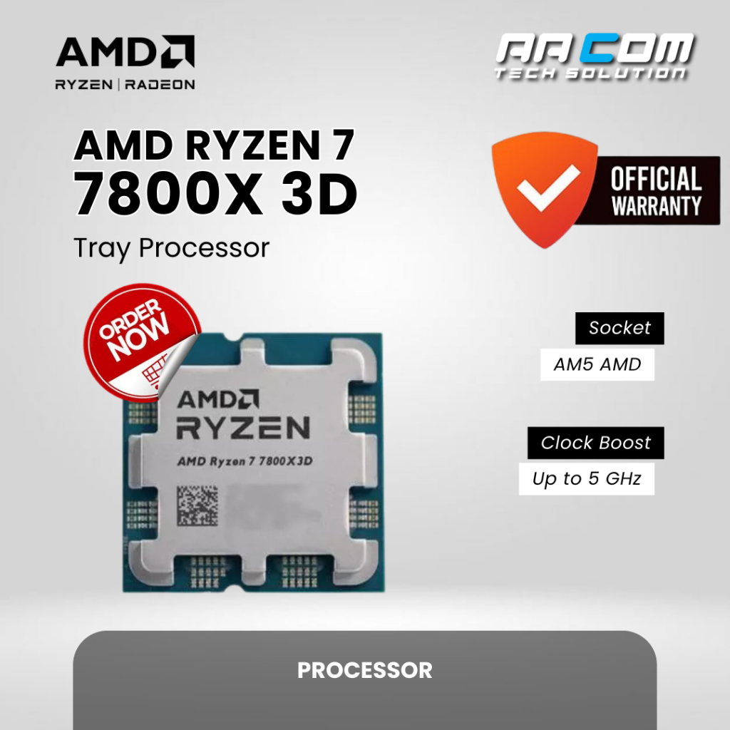 Jual PROCESSOR AMD RYZEN 7 7800X3D TRAY 4.2GHz SOCKET AM5 | Shopee ...