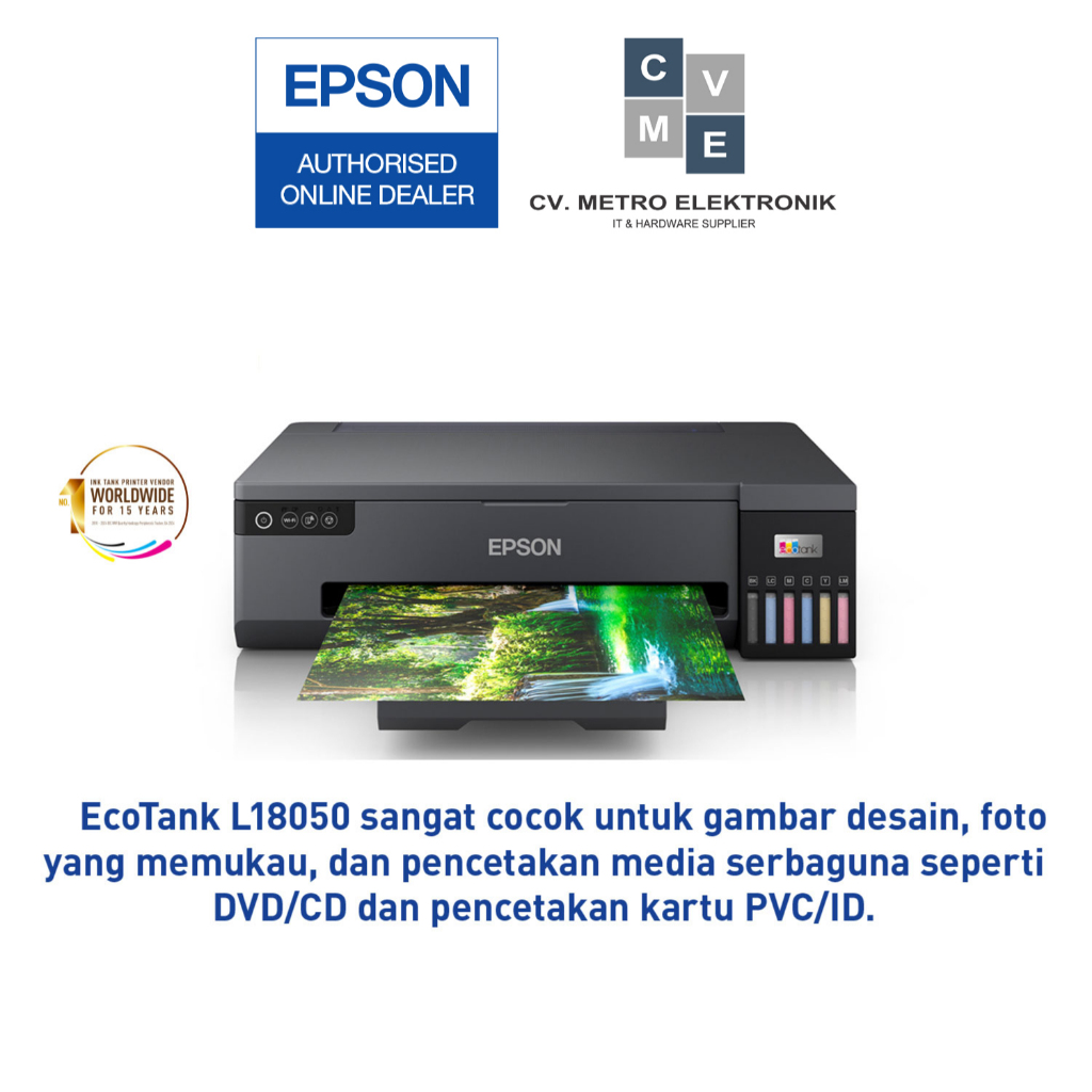 Jual Printer EPSON L18050 L-18050 L 18050 Wifi Foto ID Card A3 ...