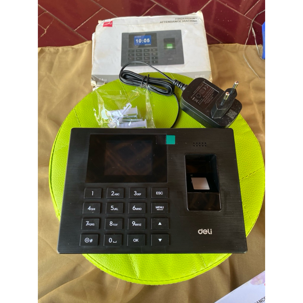 Jual Deli mesin absensi sidik jari 1200 kapasitas Fingerprint bahasa ...