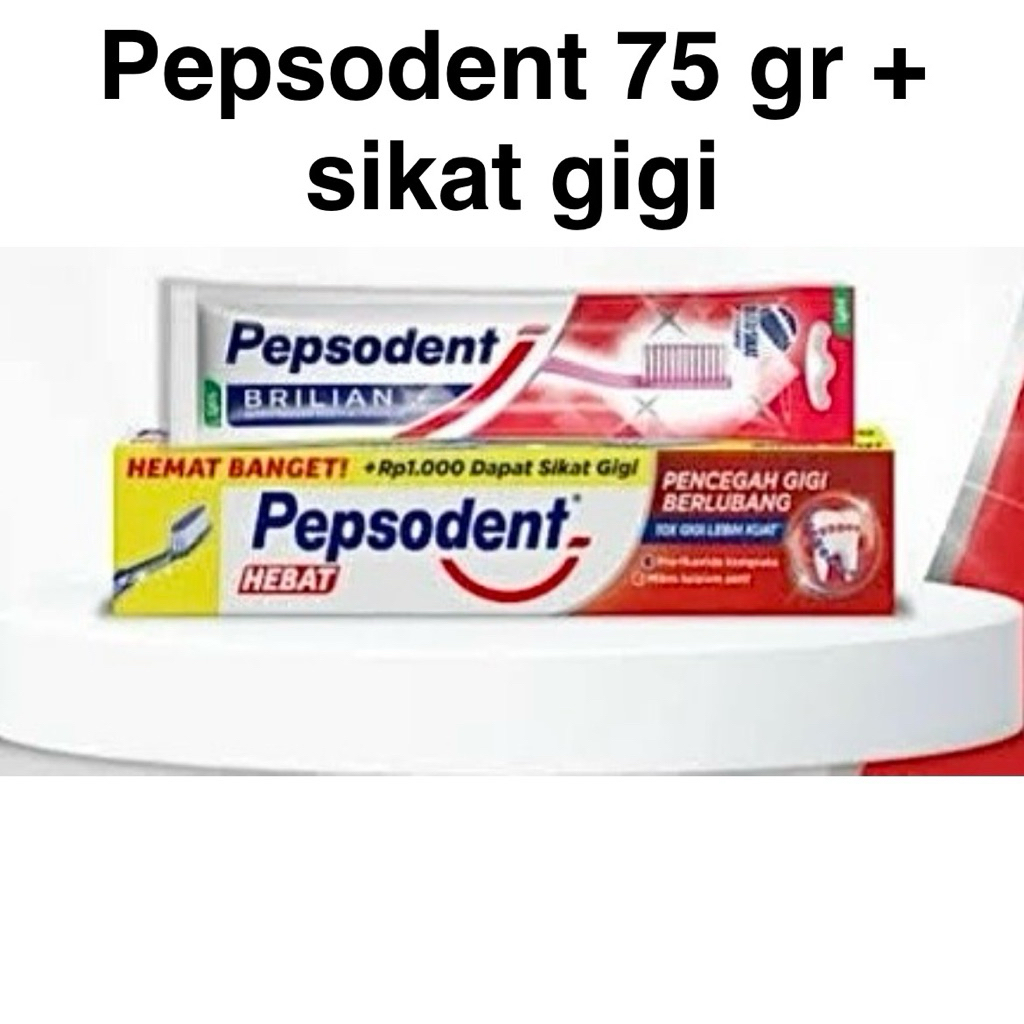 Jual Pepsodent 75 gr + Sikat Gigi | Shopee Indonesia