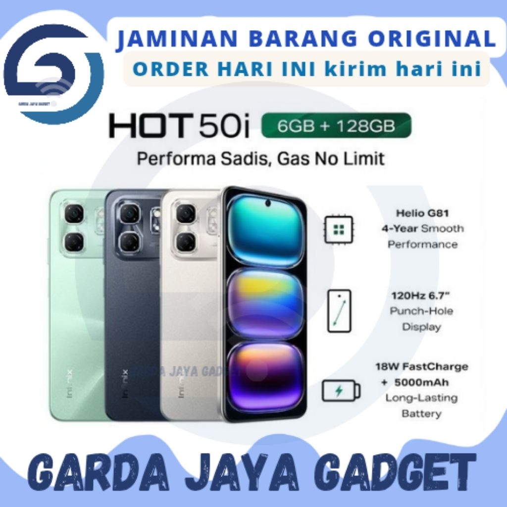 Jual INFINIX HOT 50i RAM 6/128 GB - GARANSI RESMI | Shopee Indonesia