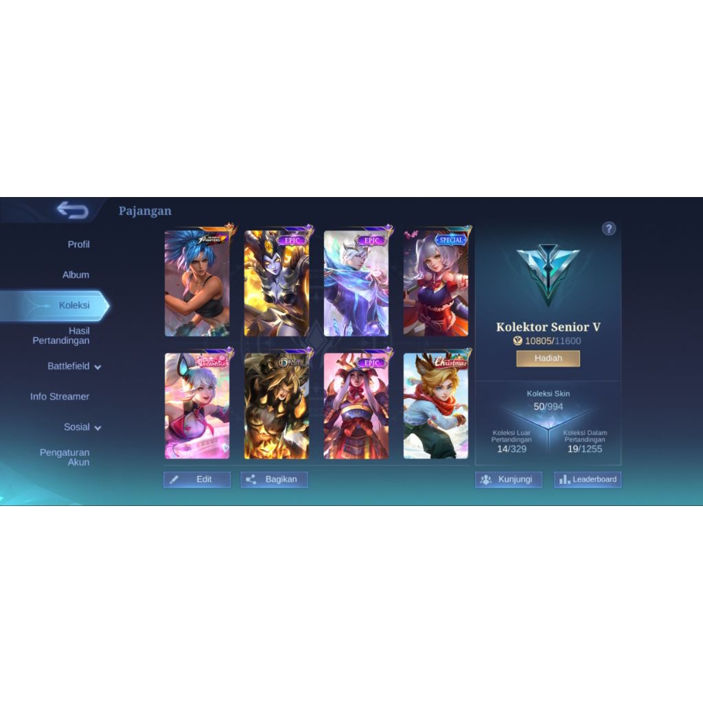 Jual Akun Pribadi MLBB Smurf polosan win rate bagus | Shopee Indonesia