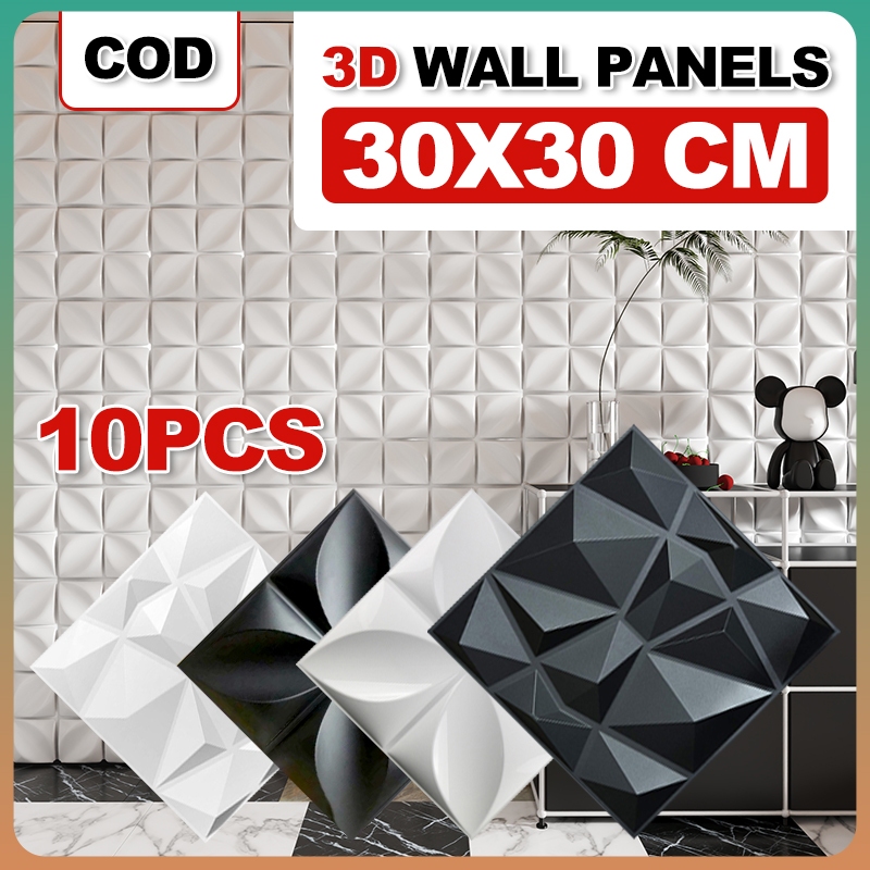 Jual 10pcs panel dinding panel dinding PVC 3D wallpaper dinding / panel ...