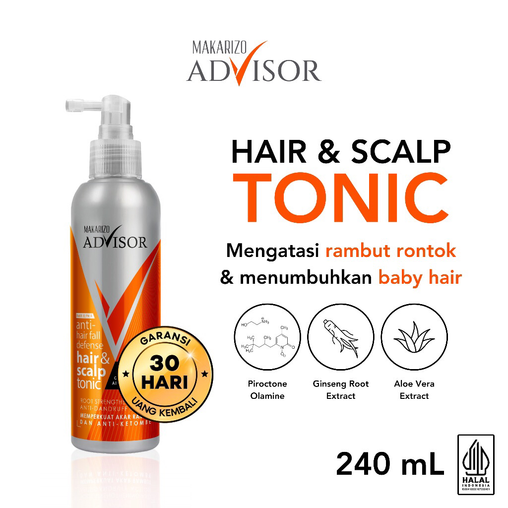 Jual MAKARIZO ADVISOR ANTI HAIR FALL DEFENSE HAIR&SCALP TONIC 65/145 ...