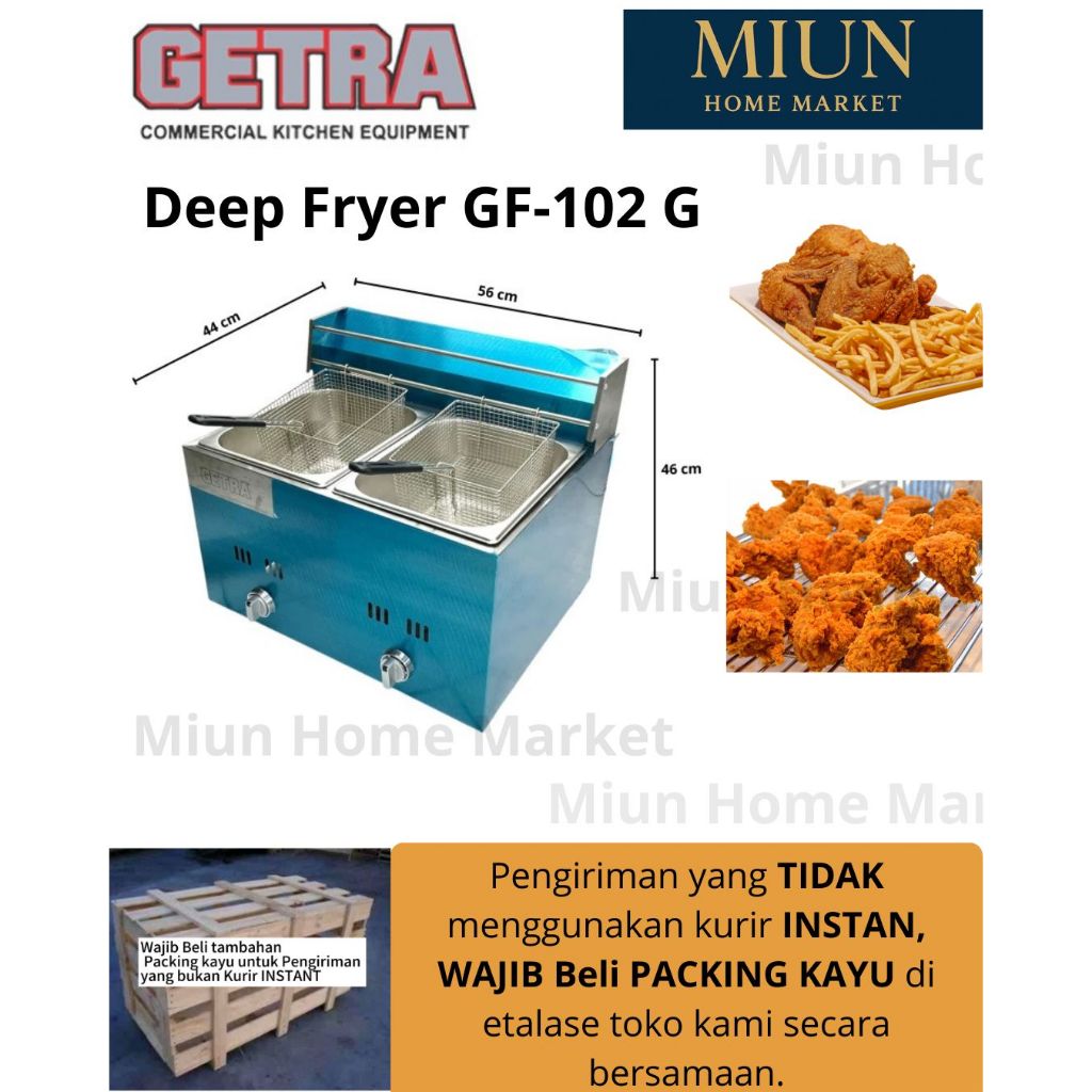 Jual Gas Deep Fryer Getra Gea 2 tungku GF 102 G / Kompor Penggorengan ...