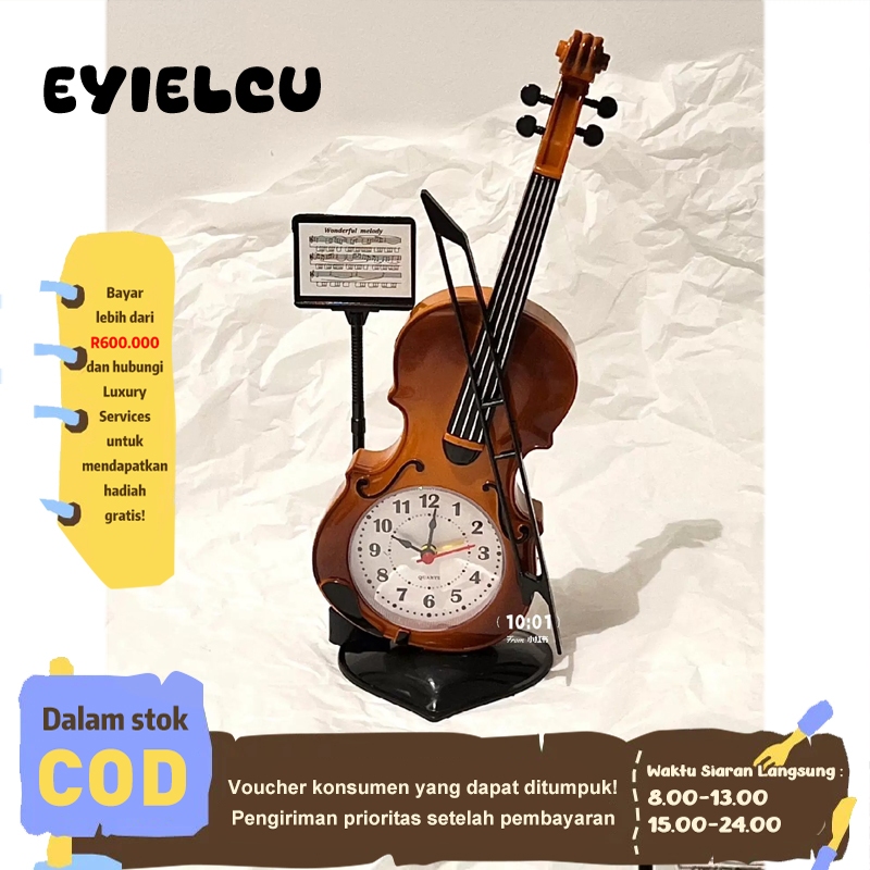 Jual Eyre Jam alarm biola kreatif membangunkan jam alarm kecil jam ...