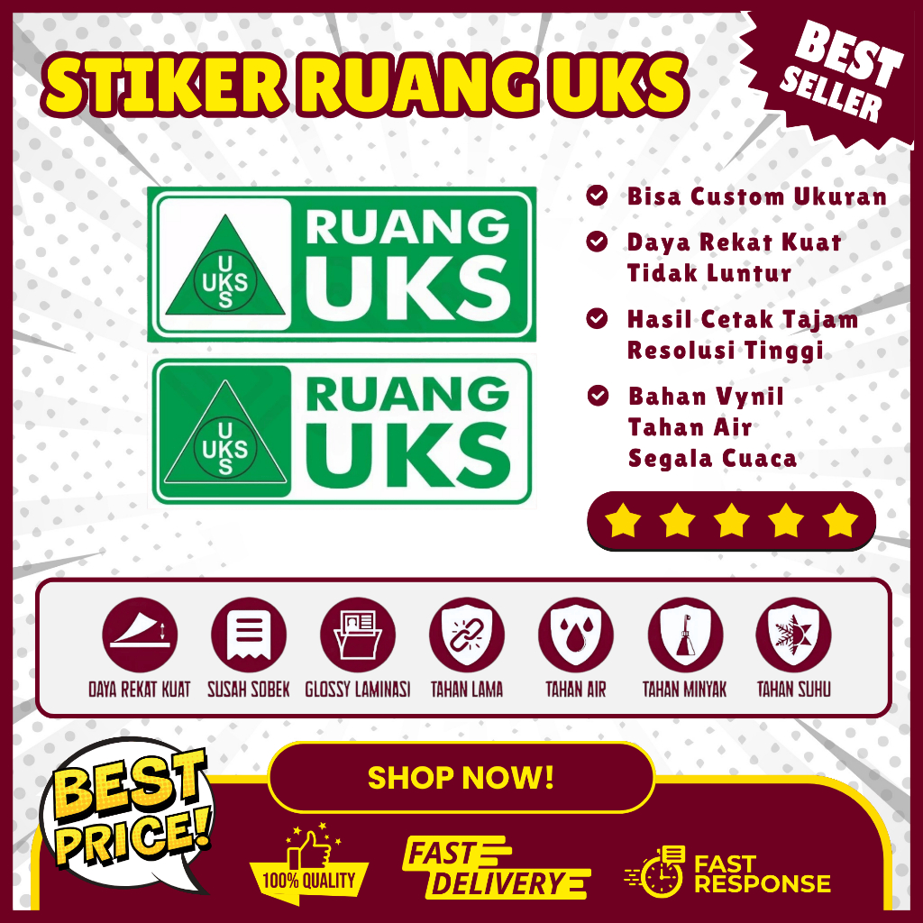 Jual STIKER LABEL RUANG UKS - 25 X 10 CM - VYNIL | Shopee Indonesia