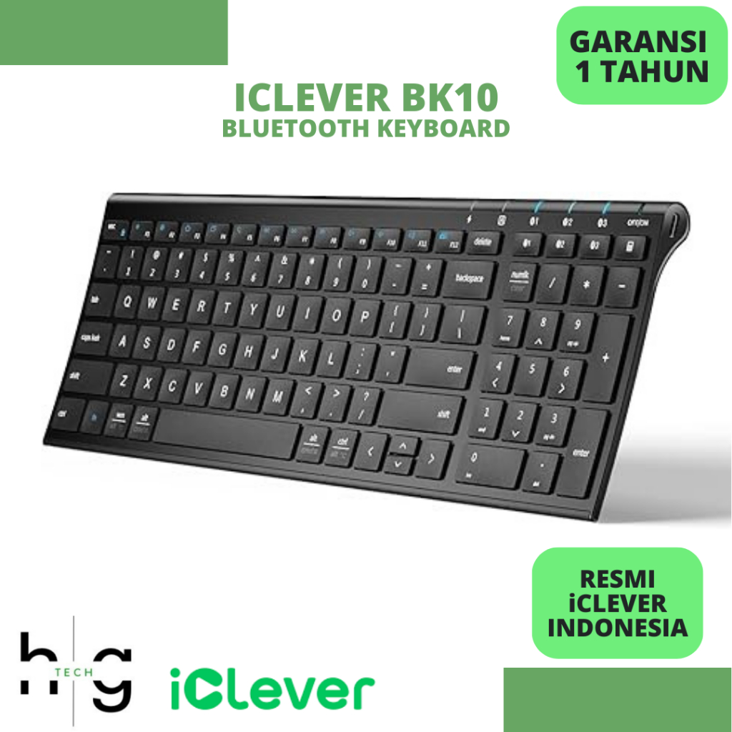 Jual iClever by Tribit BK10 Bluetooth Keyboard Universal Bluetooth 5.1 ...