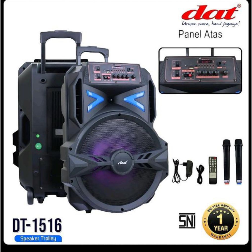 Jual SPEAKER DAT DT-1516 SPEAKER BLUETOOTH PORTABLE 15 INCH | Shopee ...