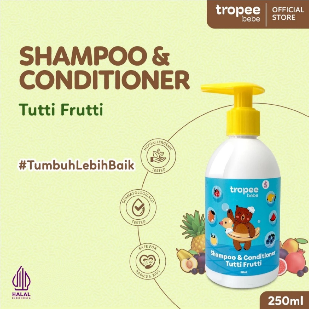 Jual Tropee Bebe Shampoo & Conditioner 250ml | Sampo Kondisioner Bayi ...