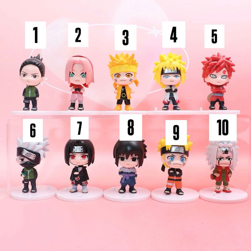 Jual Figure Naruto MINI Series 3 - Naruto sasuke Sakura Kakashi Gaara ...
