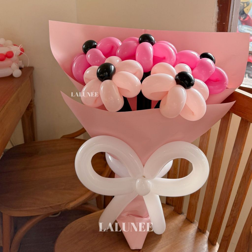 Jual Korean Wrap Balloon Bouquet - Daisy Flower Balloon Twist - Bunga ...