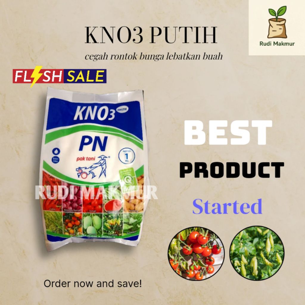 Jual PUPUK KALIUM NITRAT (KNO3 PUTIH) 1KG PN KRISTAL KEMASAN PABRIK ...