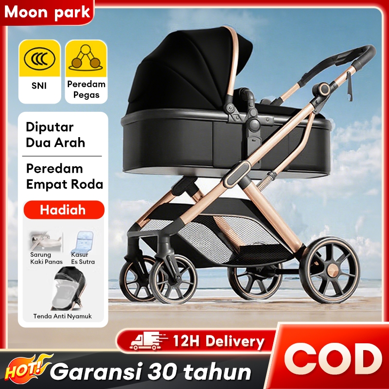 Jual BEIGE Stroller Bayi Premium Stroler Bayi 0 5 Tahun Rebah Penuh ...