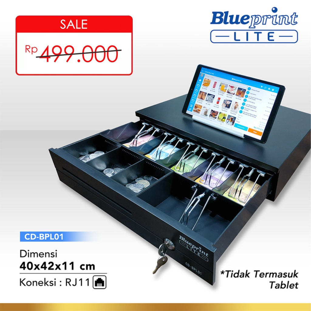 Jual Cash Drawer Blueprint Laci Kasir Besar Laci Penyimpanan Uang ...