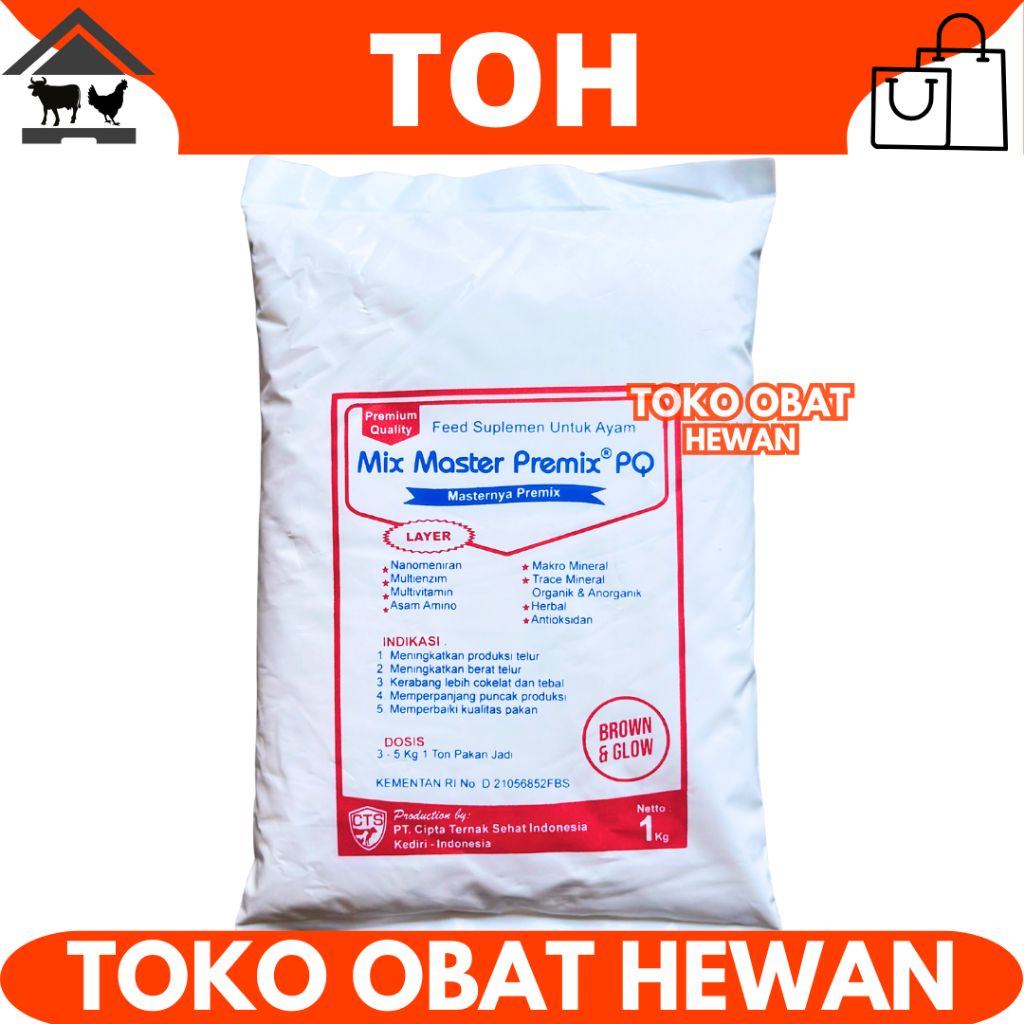 Jual MIX MASTER PREMIX LAYER PQ 1 KG - Premix Ayam Petelur Suplemen ...