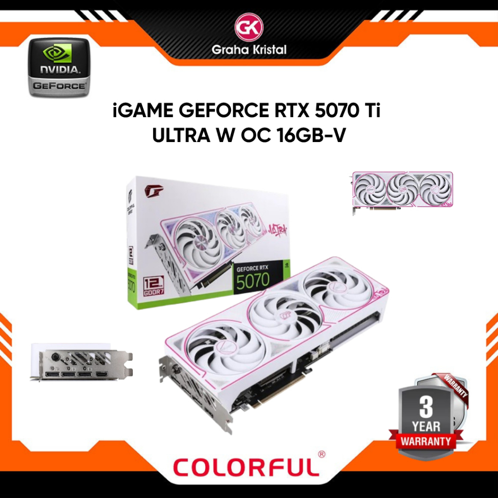 Jual VGA COLORFUL iGAME GEFORCE RTX 5070 Ti ULTRA W OC 16GB-V RTX ...
