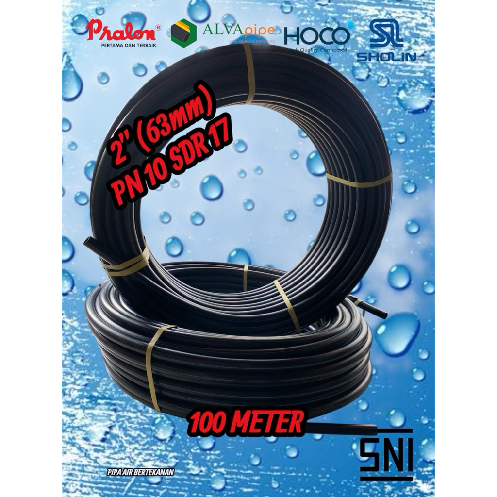 Jual PIPA AIR HDPE / PIPA PDAM UKURAN 2 INCH (63mm) PN 10 PANJANG 100 ...